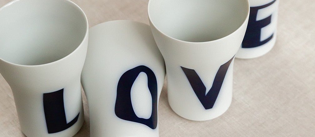 Einzigartige Design-Kaffeetassen handmade Hering Berlin Letter Cups ...
